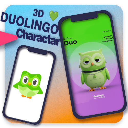 AI ART GALLERY for 3D Duolingo Character 💚 | MyShell AI