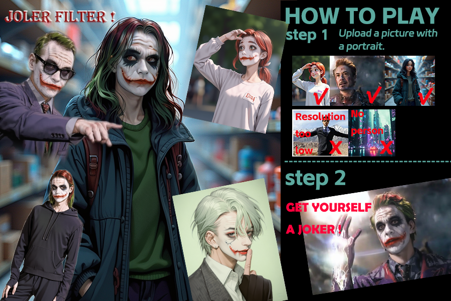 Joker Filter | Transform Portraits into Gotham’s Joker in August 2025