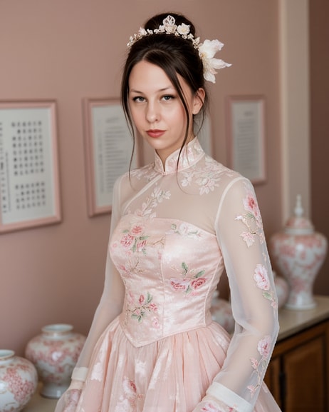 User-Generated AI Image: Kai Wing-Pink Porcelain