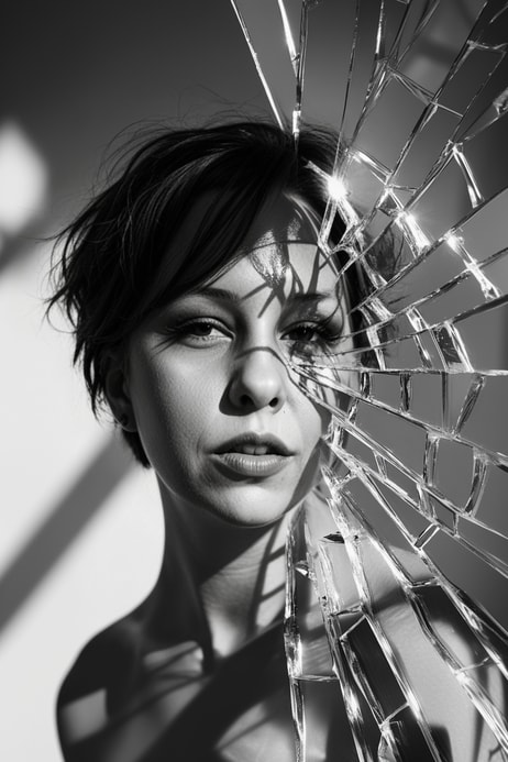 User-Generated AI Image: Surreal Monochrome Portraits