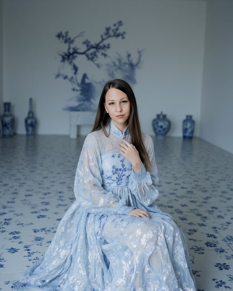 User-Generated AI Image: Kai Wing-Blue and White Porcelain