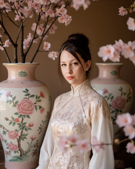 User-Generated AI Image: Kai Wing-Pink Porcelain