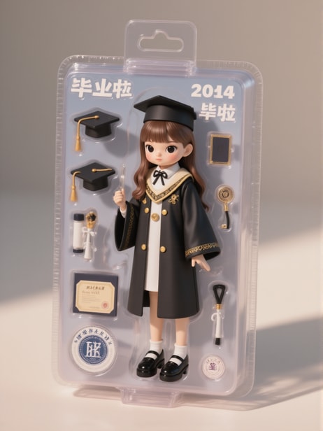 User-Generated AI Image: Graduation Doll