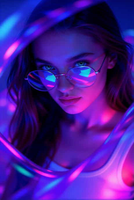 User-Generated AI Image: Neon Cyber Portraits!
