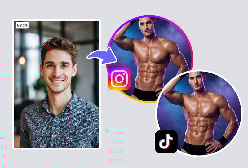 MALE Magic Mike HotBody Creator - Turn Selfies into Hot Bodies