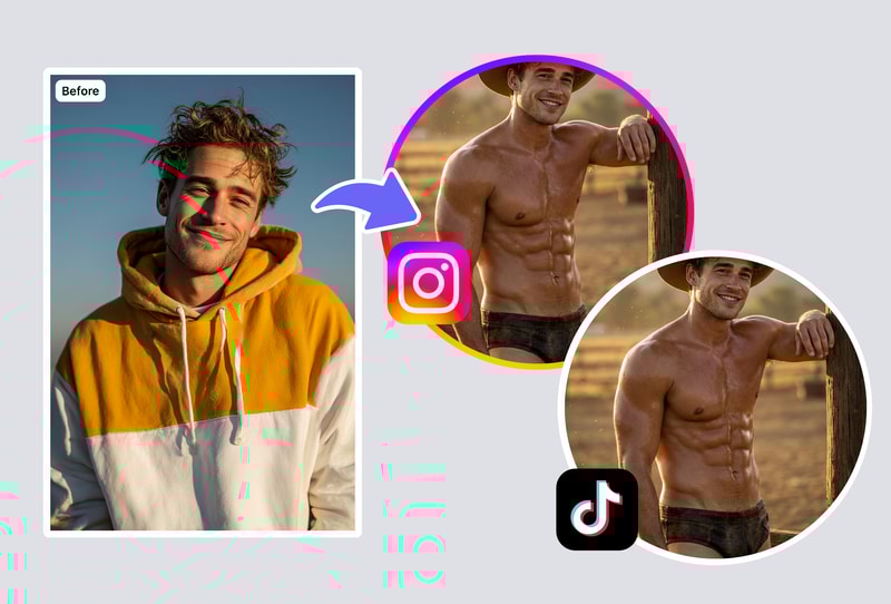 Male Cowboy HotBody Creator - Превратите селфи в рельефное тело ковбоя