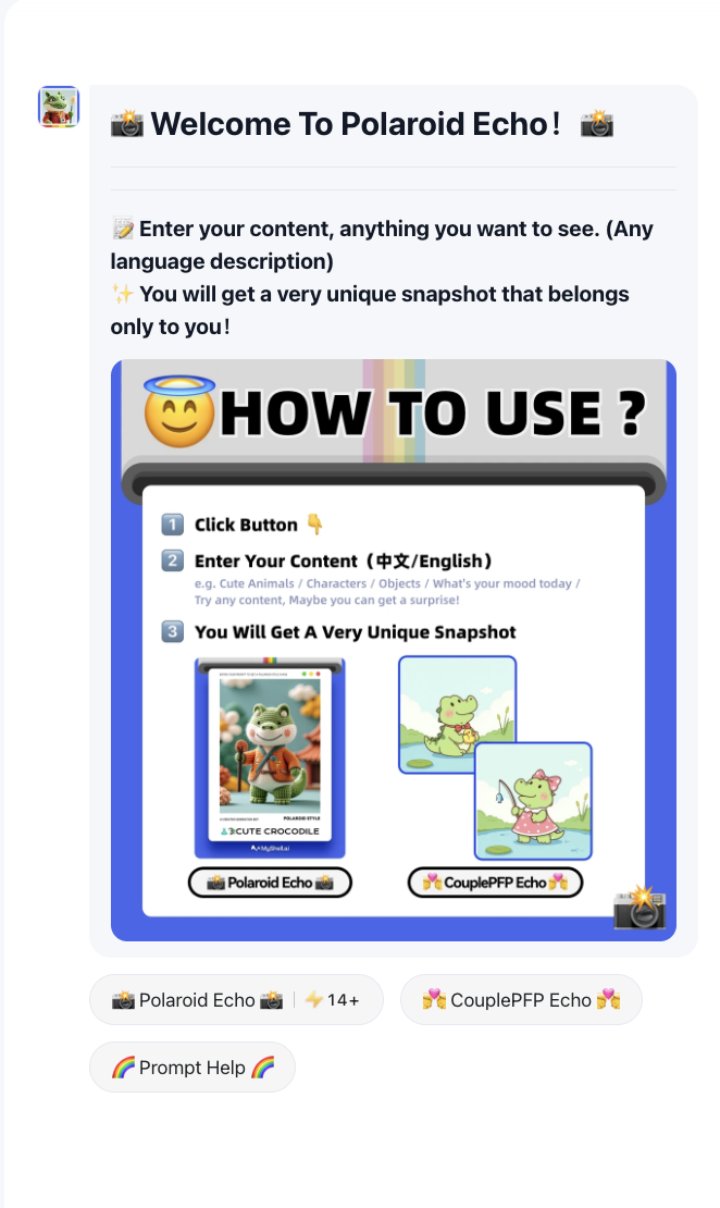 Generate Unique Polaroid snapshots With A Click