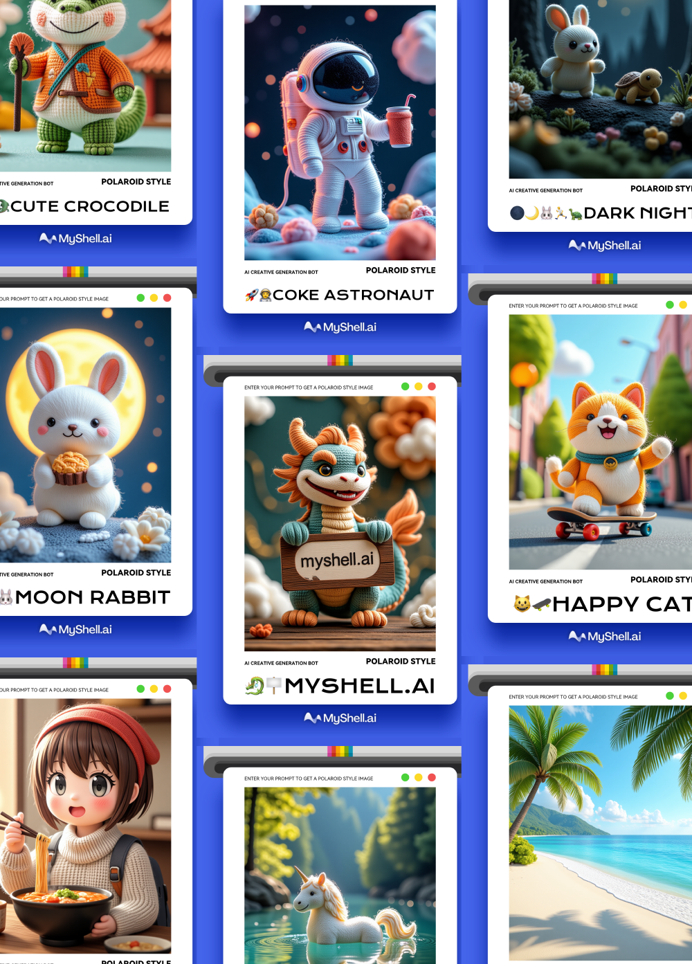 Generate Unique Polaroid snapshots With A Click